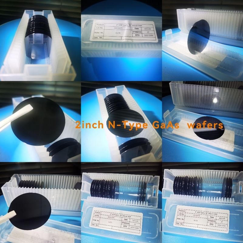Si Doped Undoped GaAs Wafer Gallium Arsenide Substrates 2inch N. Type